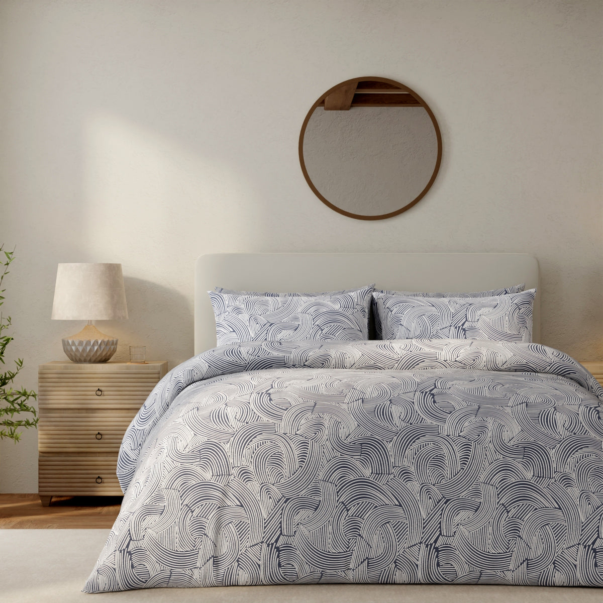 Vantona Abstract Mark Duvet Cover Set - Blue– Dovemill
