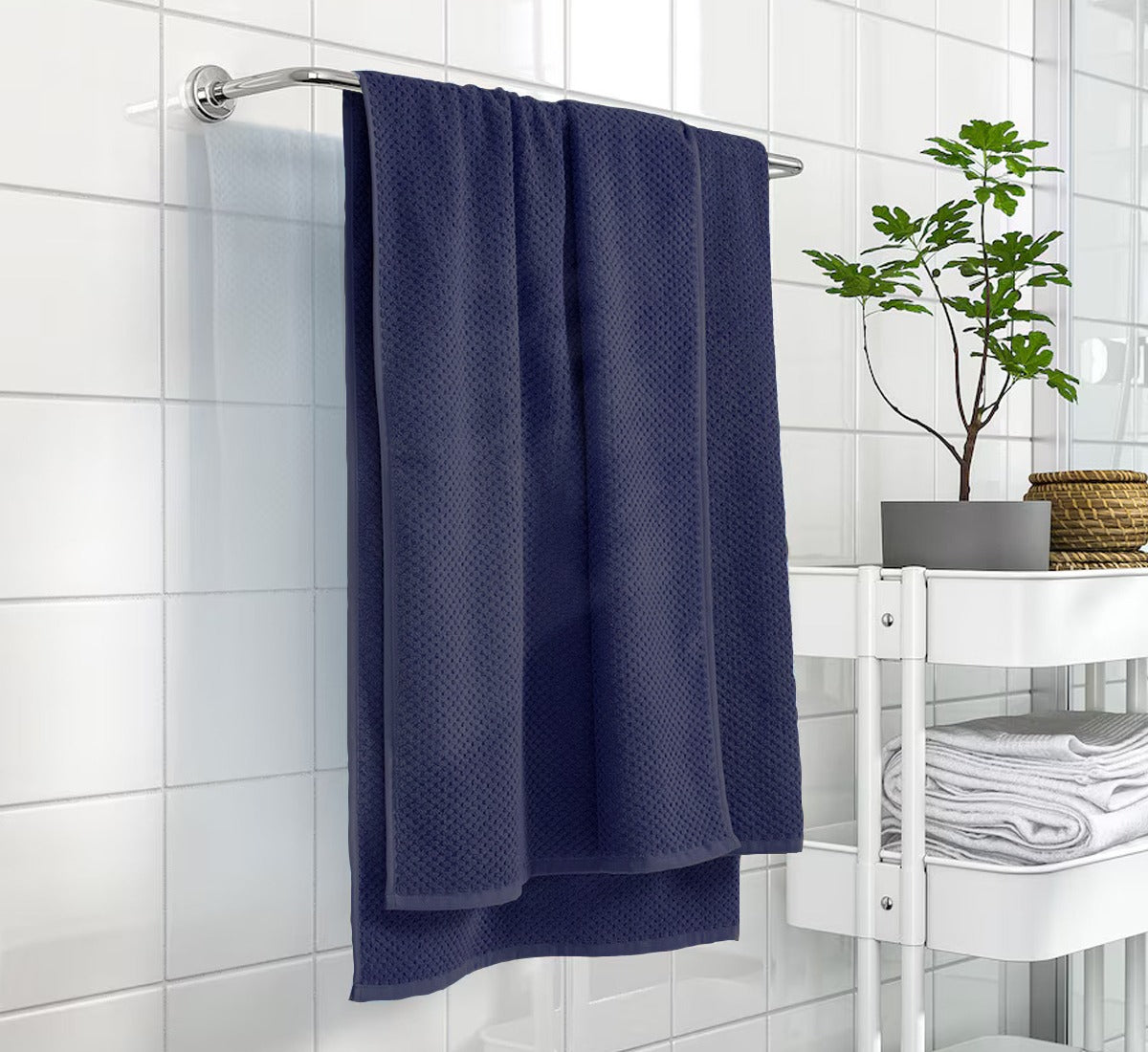 Diamond 100% Cotton 500 GSM Towels – Navy– Dovemill