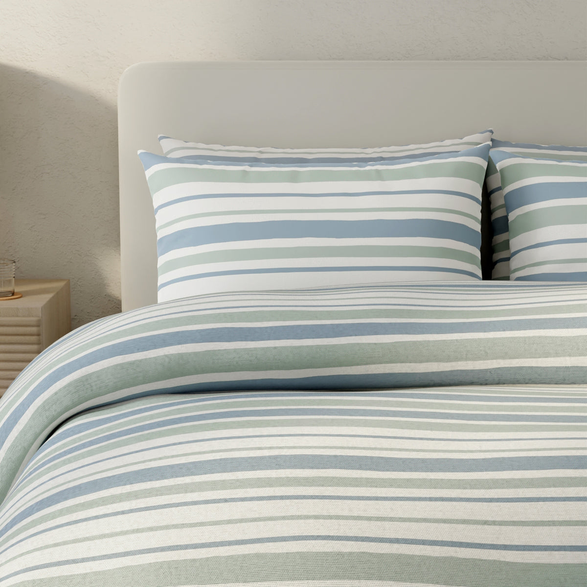 Vantona Drawn Stripe Duvet Cover Set - Blue– Dovemill