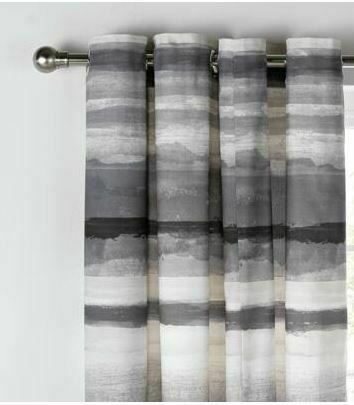 Argos Watercolour Stripe Lined Eyelet Curtains– Dovemill